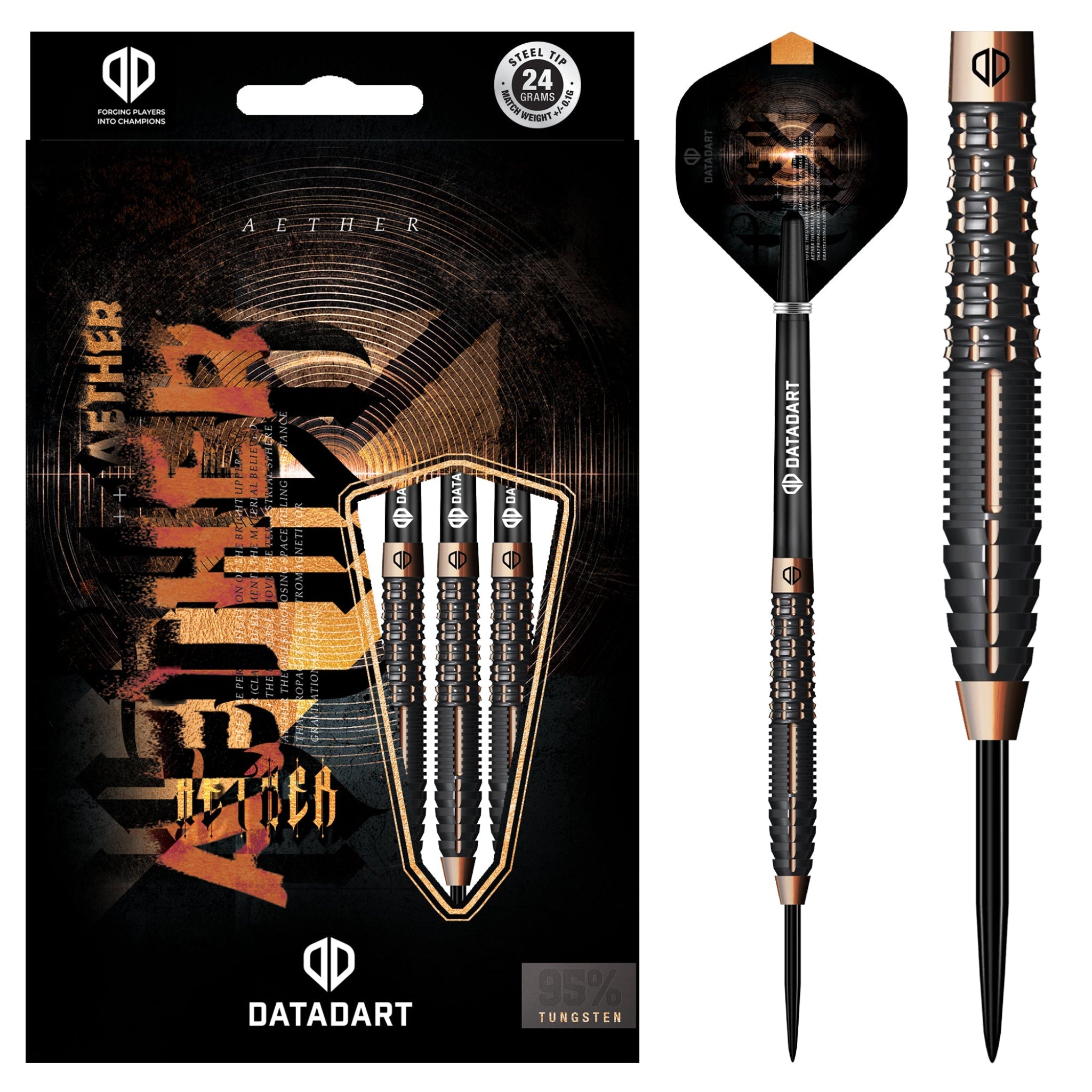 Datadart - Aether - Steel Tip Darts - 95% Tungsten– Tiger Darts