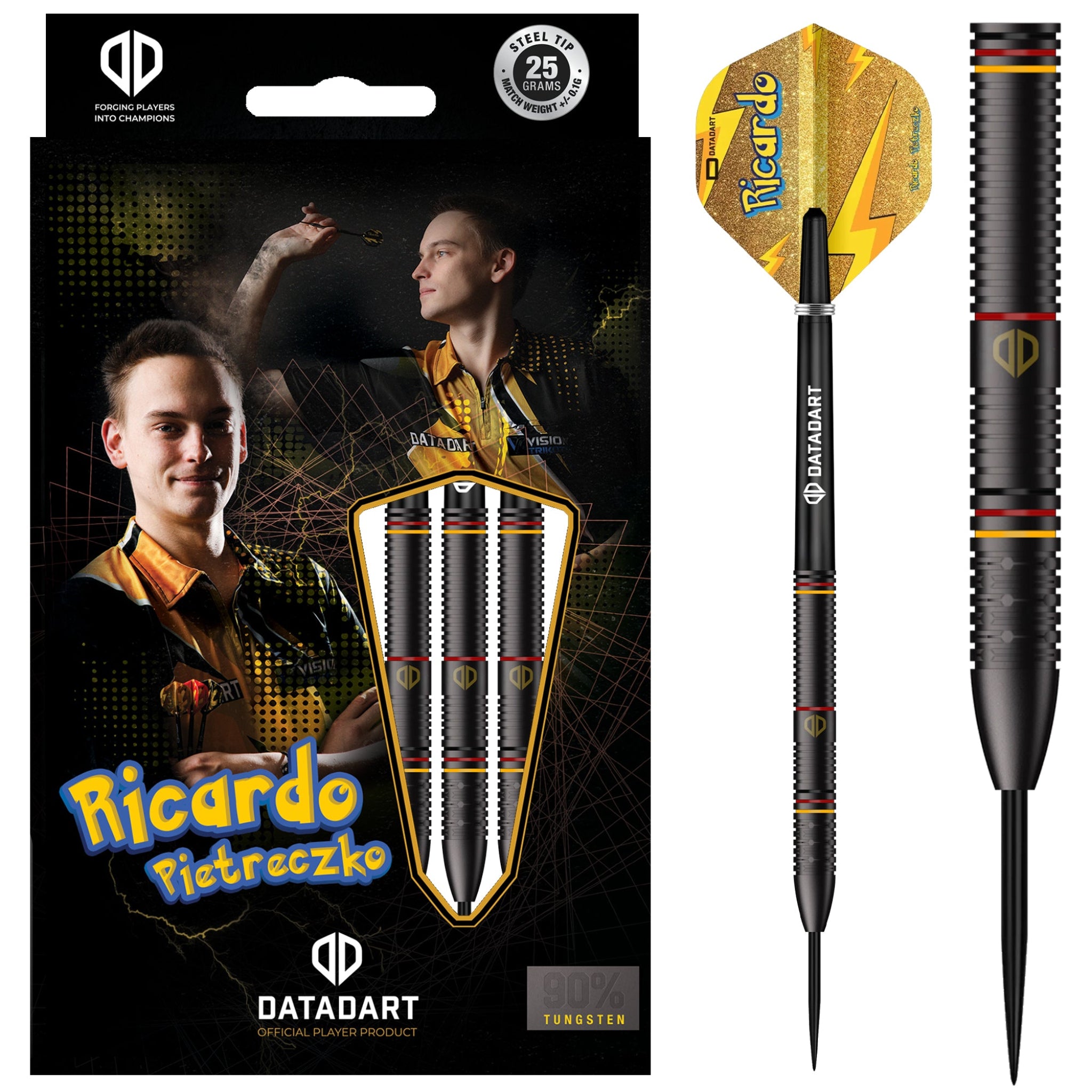 Datadart - Ricardo Pietreczko - Steel Tip Darts - 90% Tungsten– Tiger Darts